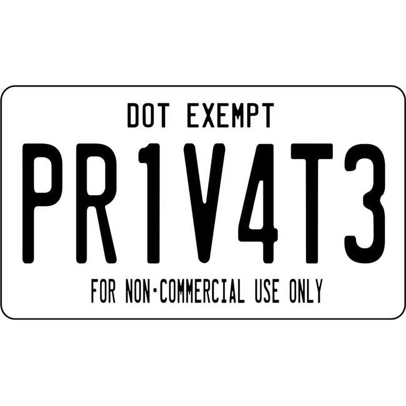 212 Main LPO7625 4 x 7 in. Lawful Traveler Private on White Motorcycle ...