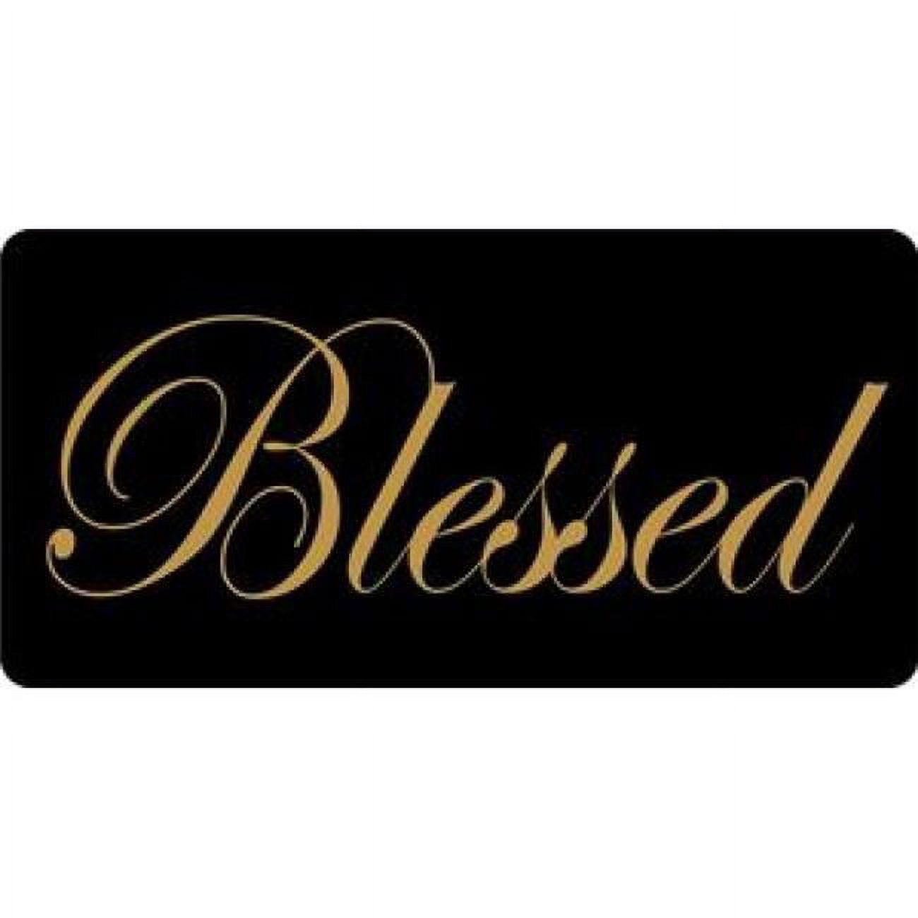 212 Main LPO776 Blessed with Gold Letters Photo License Plate - Walmart.com
