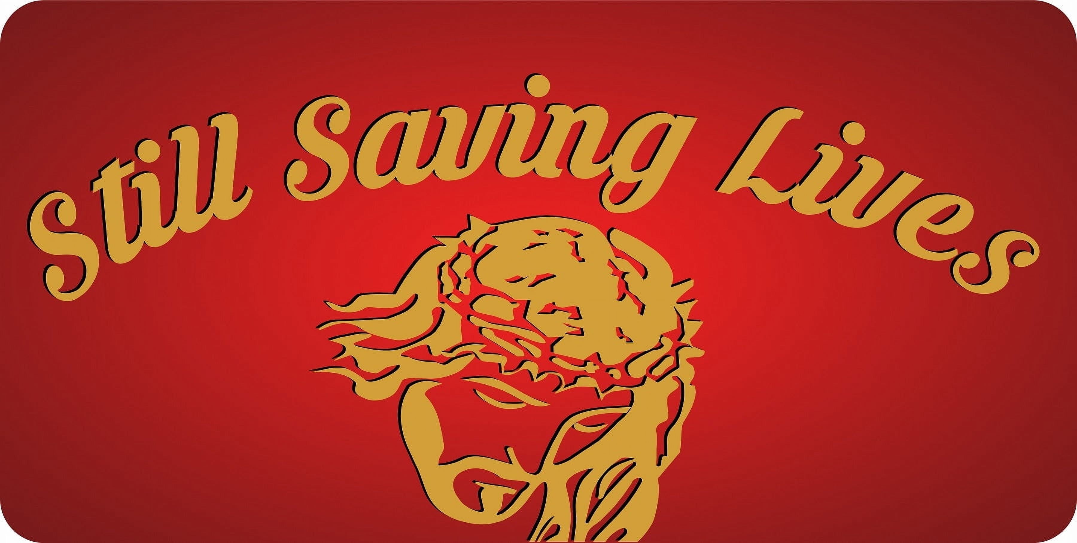 212 Main LPO7824 6 x 12 in. Jesus Still Saving Lives on Red Fade Photo ...