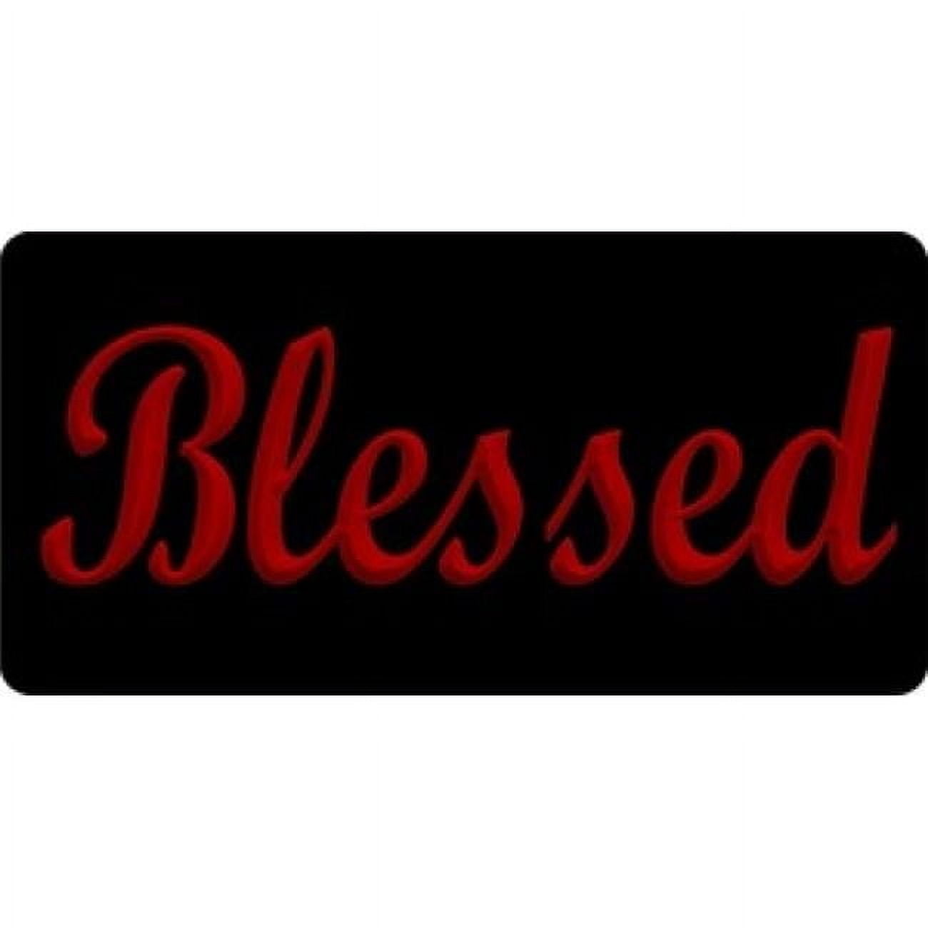 212 Main LPO788 Blessed with Red Letters Photo License Plate - Walmart.com