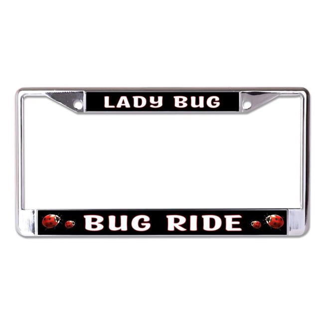 212 Main LPO8277 6 x 12 in. Lady Bug Ride Chrome License Plate Frame ...