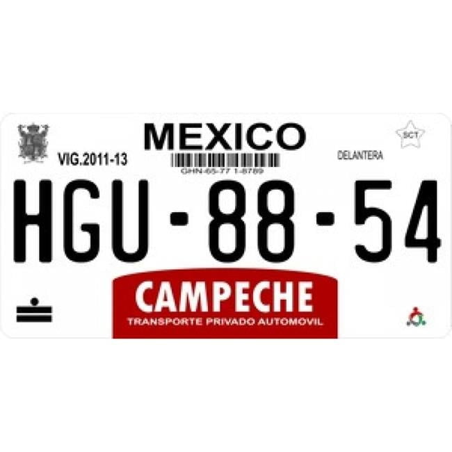 212 Main LPO888 Mexico Campeche Photo License Plate - Walmart.com