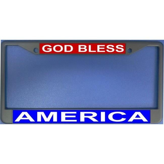 God Bless America License Plate Frame Free Screw Caps Included ...