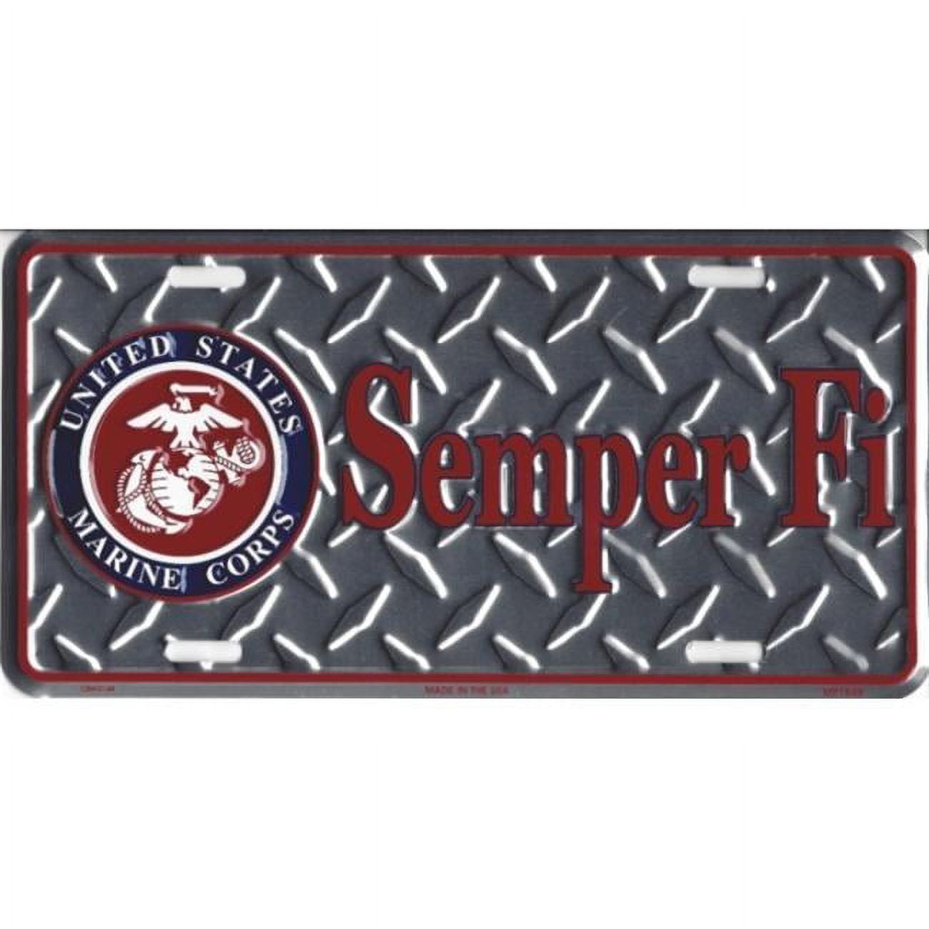 U.S. Marine Corps Semper Fi Metal License Plate - Walmart.com