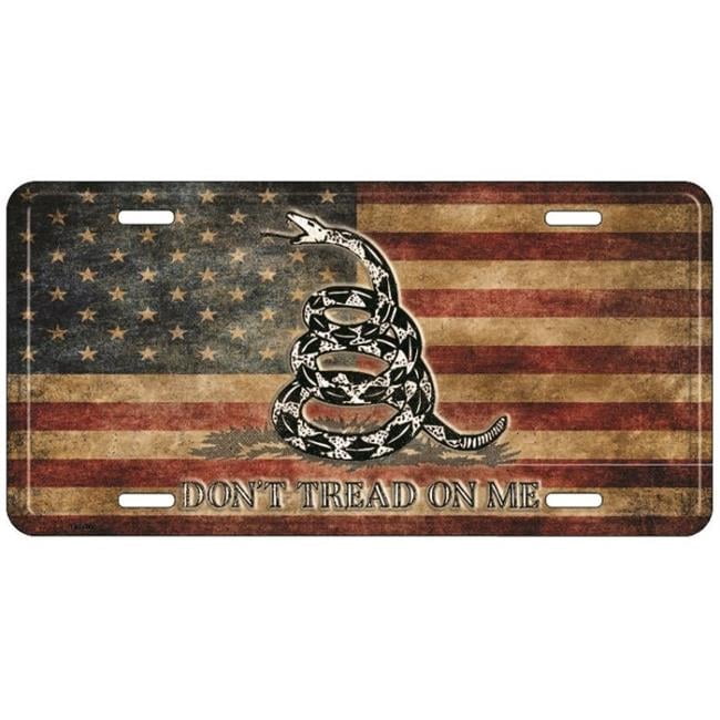 212 Main MP9065 6 x 12 in. Dont Tread on Me Vintage USA Flag Metal ...
