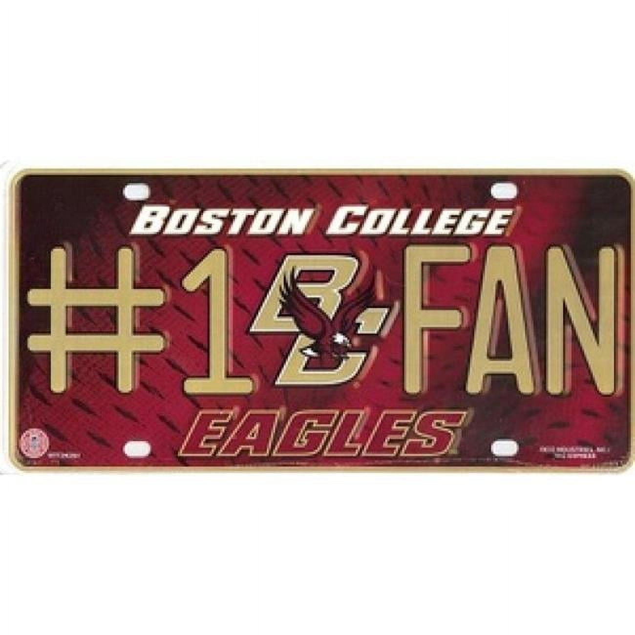 212 Main MTF240201 6 x 12 in. Boston College Eagles No.1 Fan License ...