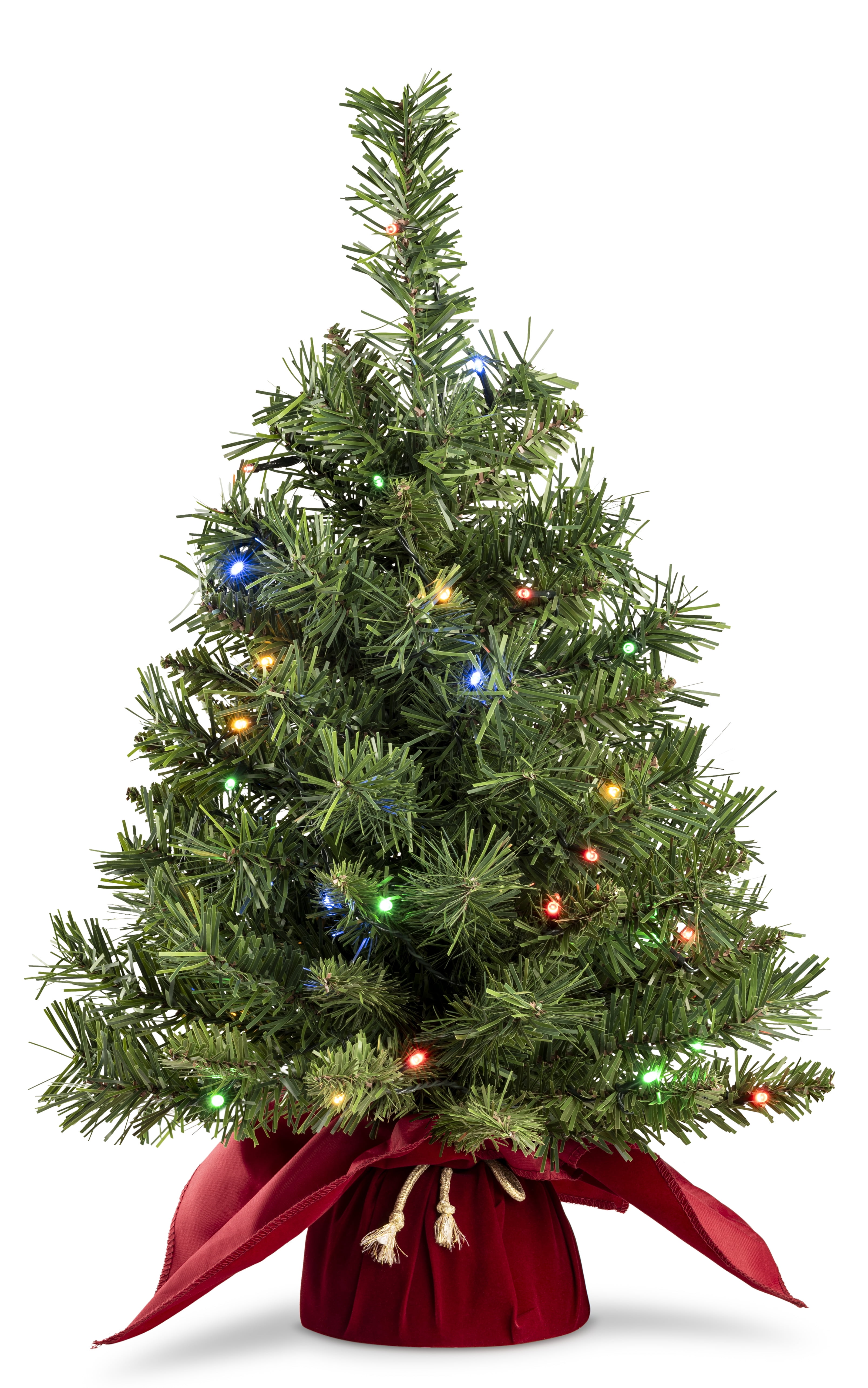 212 Main Majestic Spruce Christmas Tree, 2 FT, Multicolor LED Lights ...