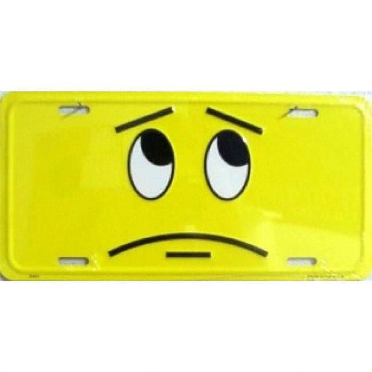 212 Main SAX082 6 x 12 in. Lost & Confused Smiley Face License Plate ...