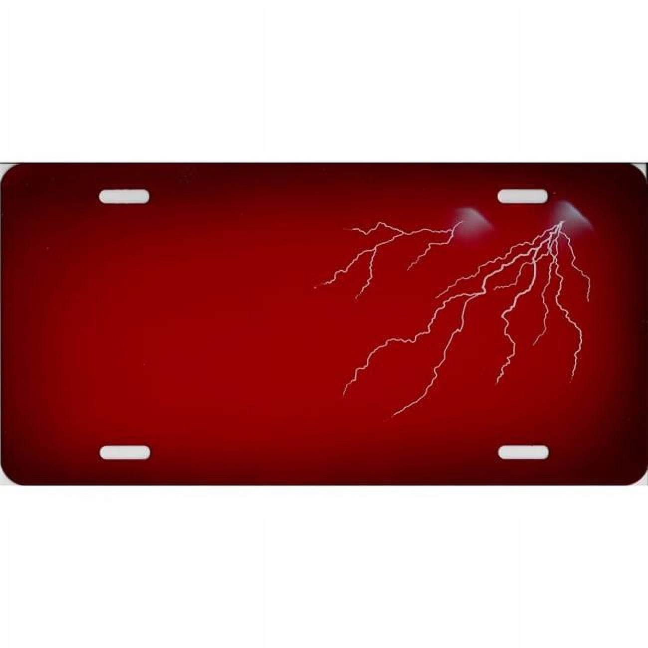 212 Main SM142 Lightning Clouds Red Airbrush License Plate, Free ...