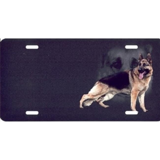 212 Main SM244 6 x 12 in. German Sheppard Offset Airbrush License Plate ...