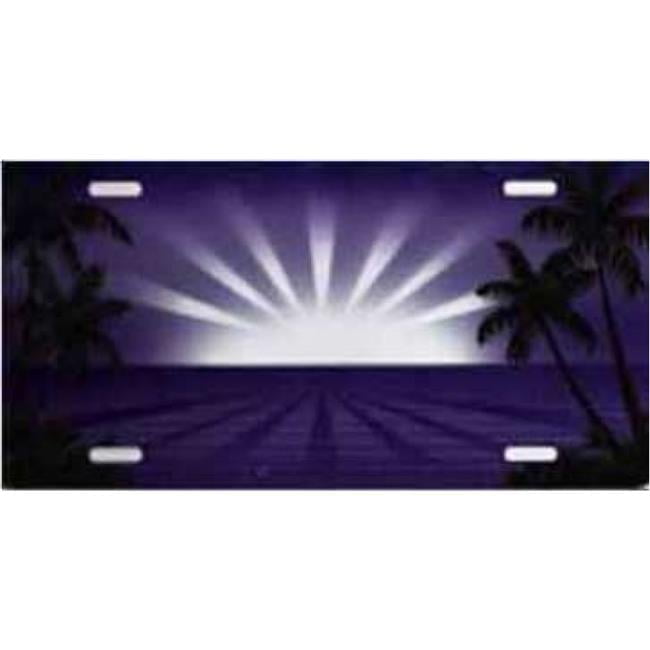 212 Main SM276 Purple Sunburst Airbrush License Plate - Walmart.com