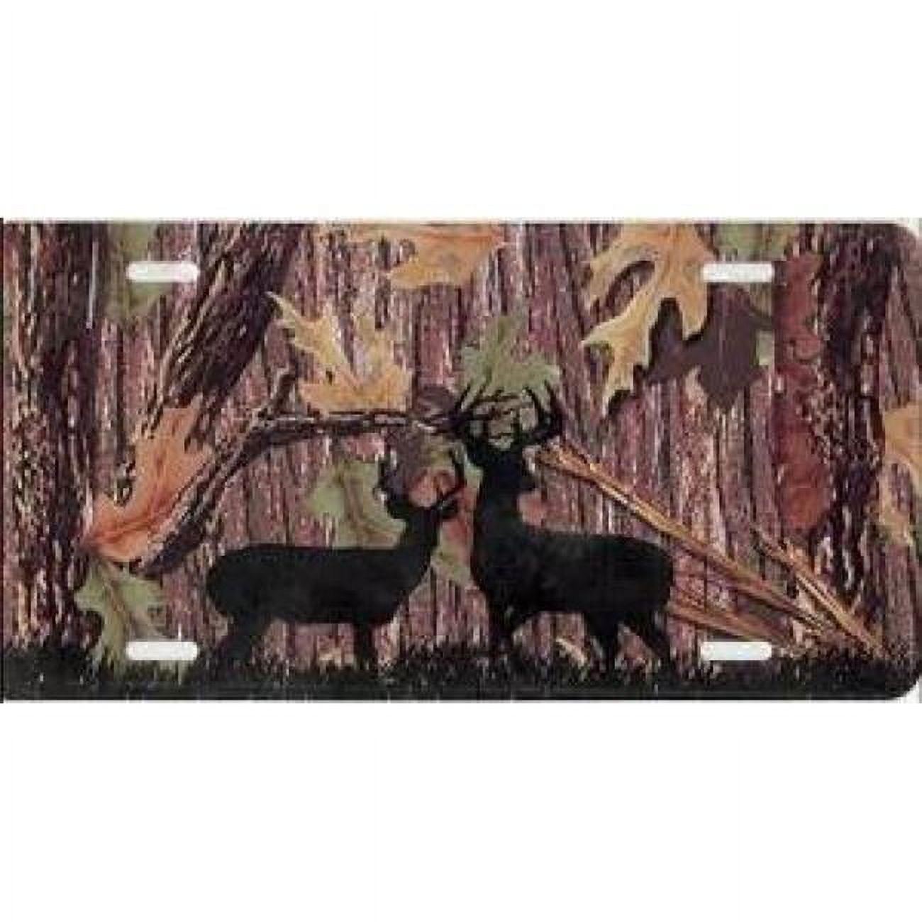 212 Main SM563 6 x 12 in. Deer Buck on Camo License Plate, Free Names ...