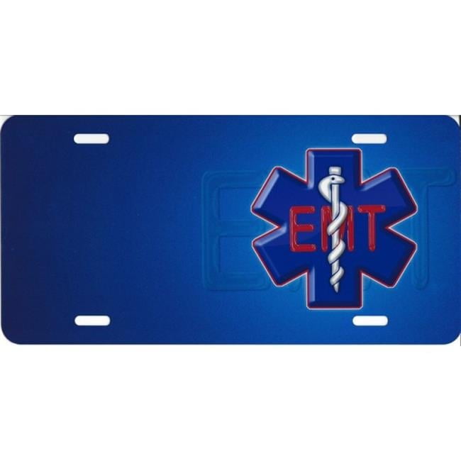 EMT Emblem Offset Airbrush License Plate Free Names on Air Brush ...