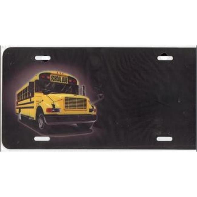 212 Main SM659 6 x 12 in. School Bus Airbrush License Plate, Free ...