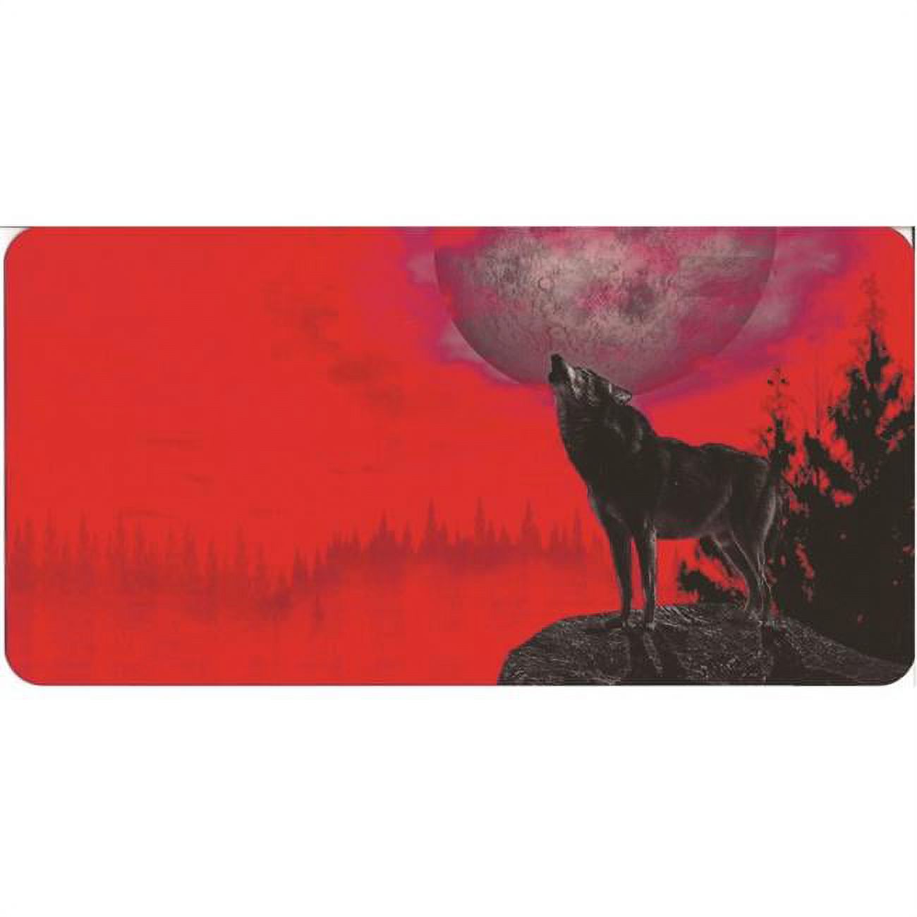 212 Main SM740 6 x 12 in. Howling Wolf on Red License Plate - Walmart.com