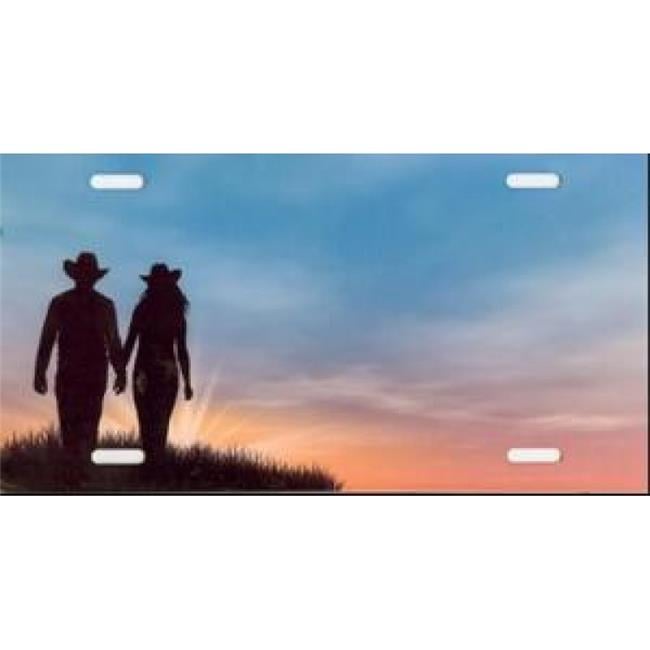 212 Main SM750 6 x 12 in. Western Lovers with Sunset License Plate ...