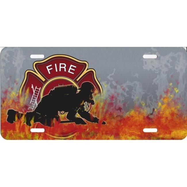 212 Main SM833 6 x 12 in. Offset Firefighter License Plate - Walmart.com