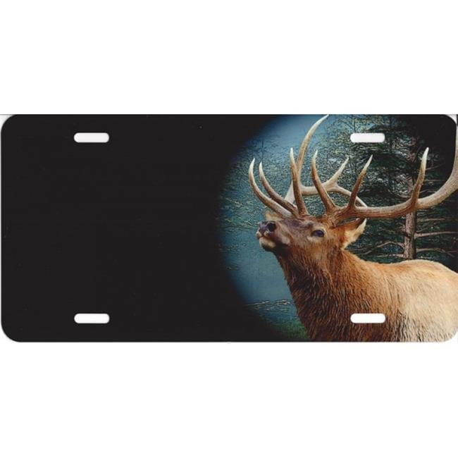 212 Main SM834 6 x 12 in. Offset Elk on Black License Plate - Walmart.com