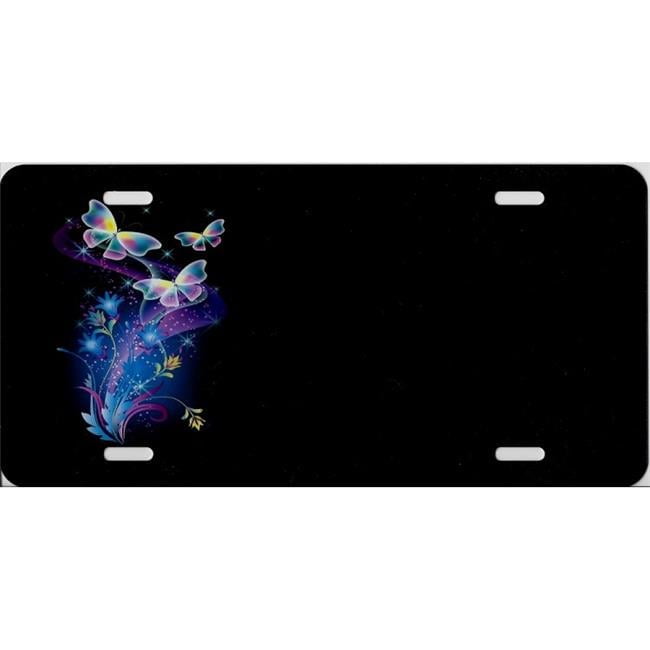 Offset Fantasy Butterflies License Plate - Walmart.com