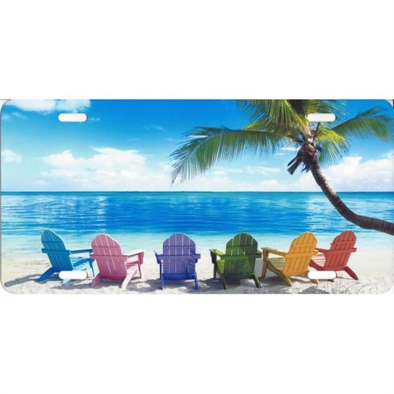 212 Main T1750 6 x 12 in. Beach Chairs Airbrush License Plate - Walmart.com
