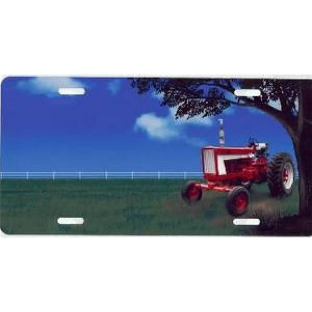 212 Main T2169F 6 x 12 in. Red Tractor License Plate, Free ...