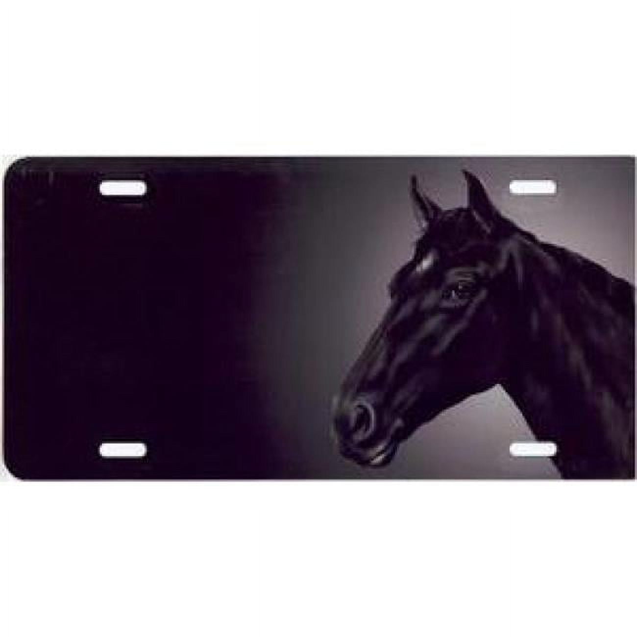 212 Main T2253Z 6 x 12 in. Black Horse License Plate, Free ...