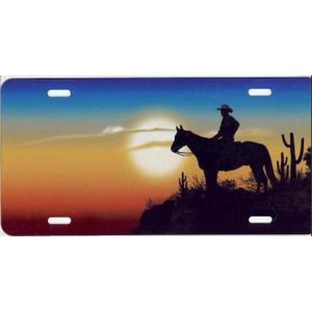 212 Main T2275D 6 x 12 in. Sunrise Cowboy Full Color License Plate ...