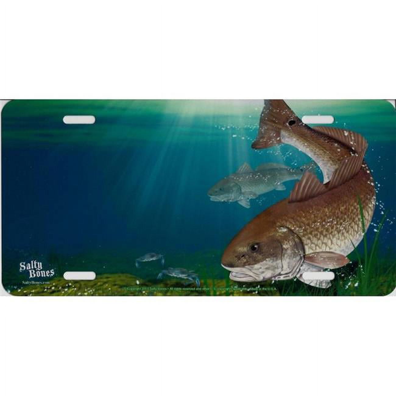 212 Main T2477SB 6 x 12 in. Redfish with Crab Airbrush License Plate ...