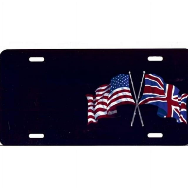 212 Main T2977Z 6 x 12 in. American & British Flags Black Offset ...