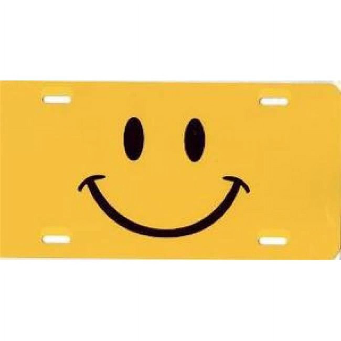 212 Main T3070Y 6 x 12 in. Yellow Smiley Face License Plate - Walmart.com