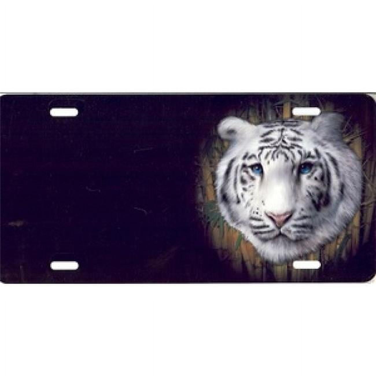 212 Main T3133Z 6 x 12 in. White Tiger Offset Airbrush License Plate ...