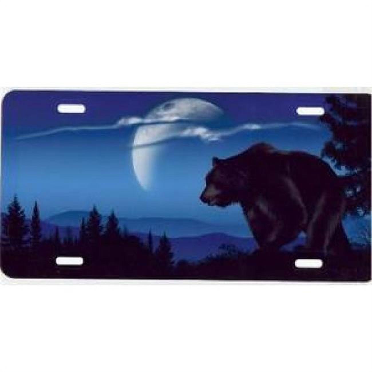 212 Main T3138B 6 x 12 in. Brown Bear on Blue License Plate, Free ...