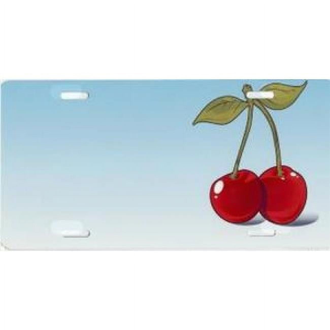 212 Main T3155I 6 x 12 in. Cherries on Blue License Plate, Free ...