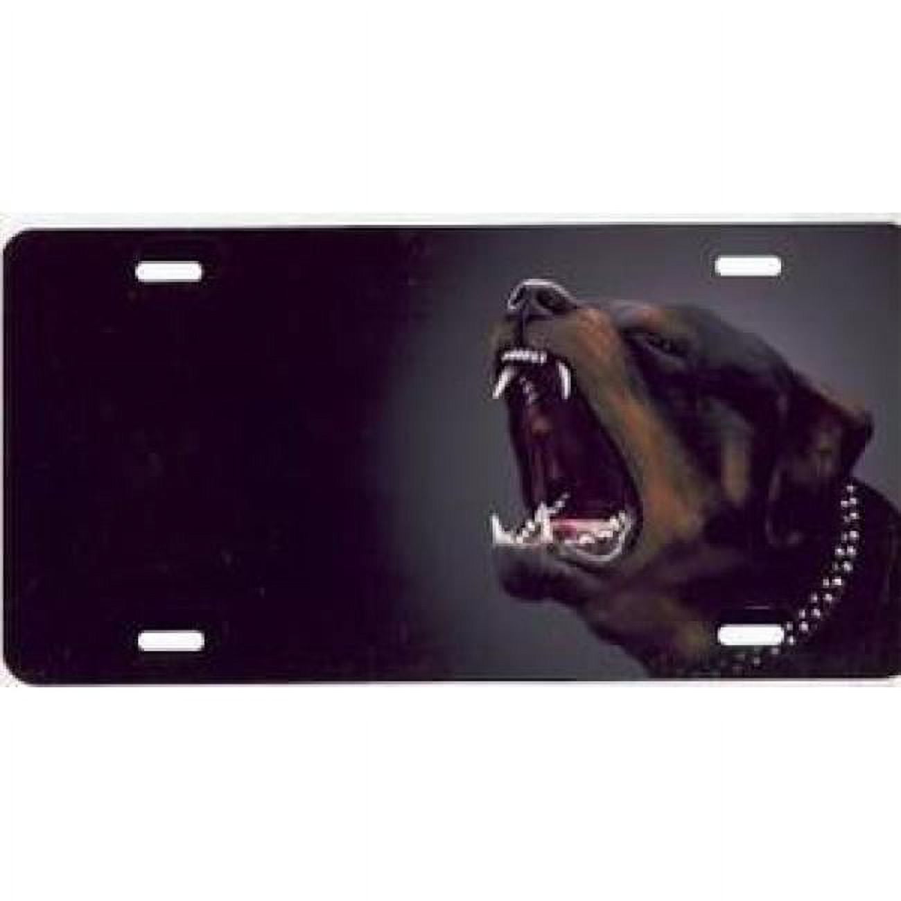 212 Main T3325Z 6 x 12 in. Barking Rottweiler License Plate, Free ...
