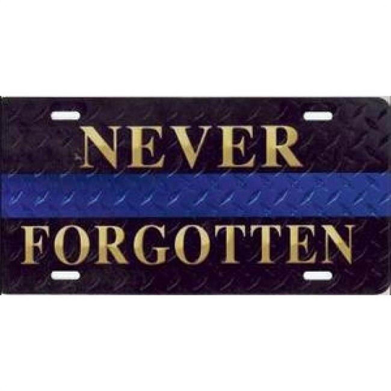 212 Main T9519NF 6 x 12 in. Fallen Police Officer Blue Stripe License ...