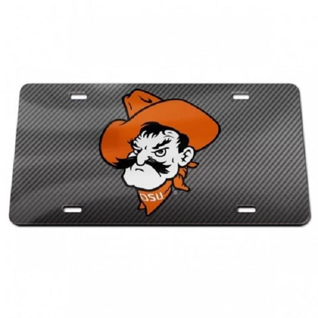 OSU Pistol Pete Carbon Fiber Design Laser License Plate - Walmart.com