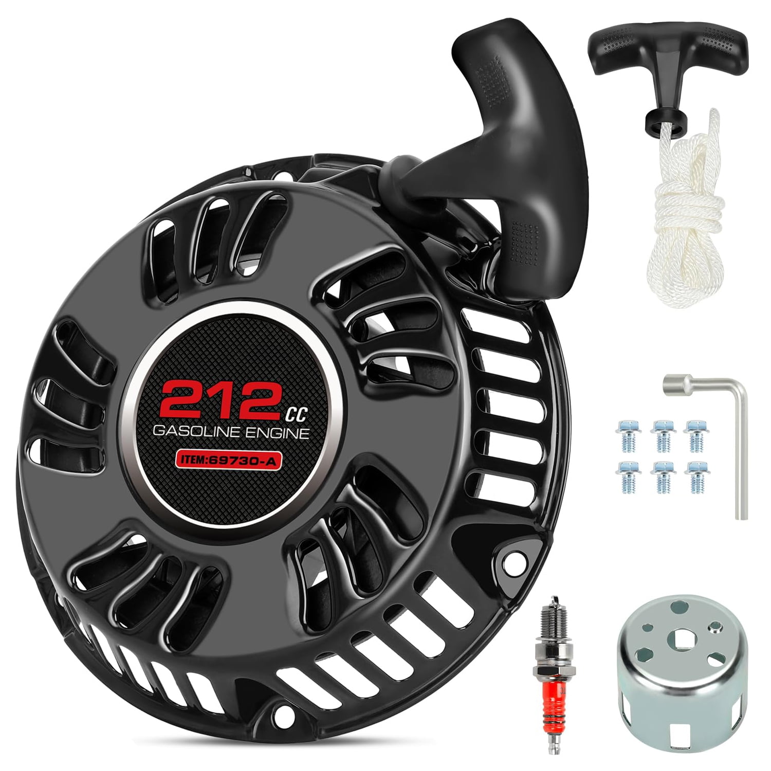 212 Pull Start Recoil Starter Assembly Compatible with Predator 212cc ...