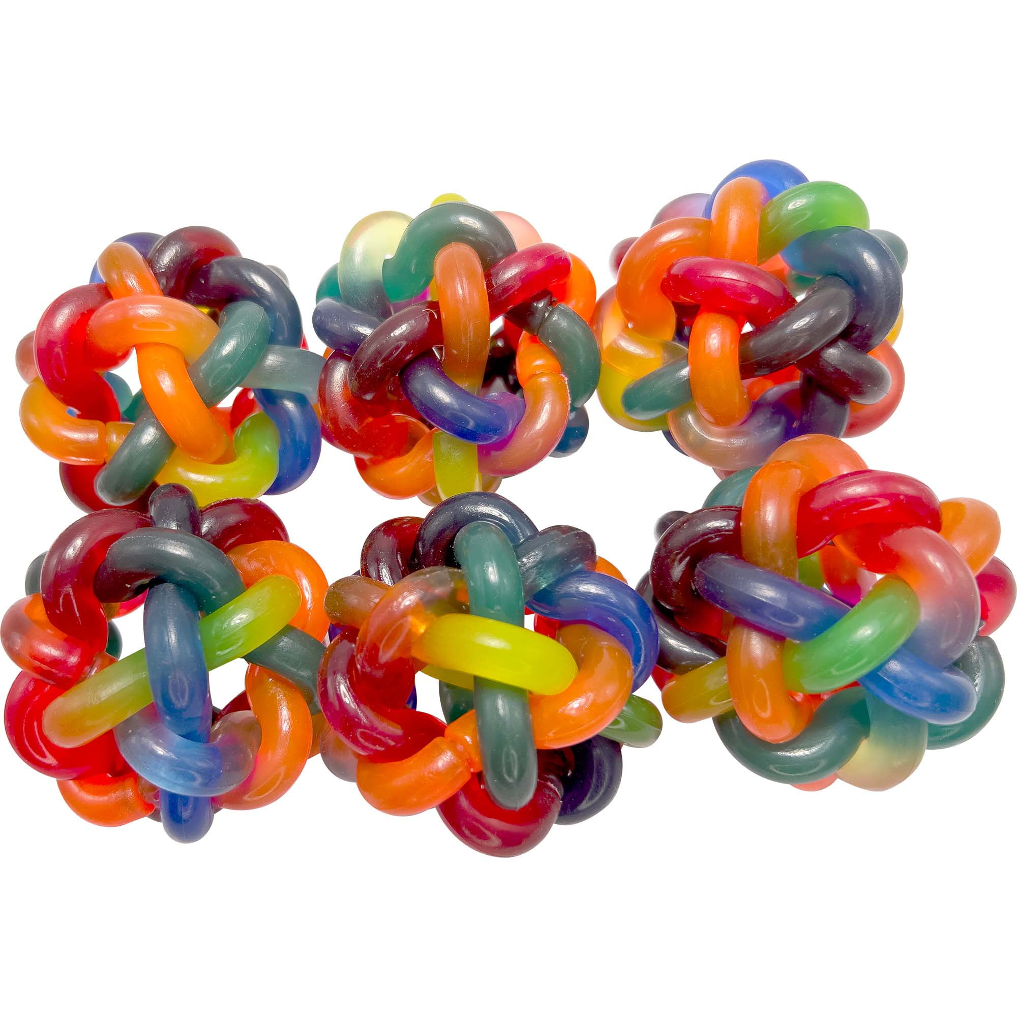 2128 Big Nobby Ball Pk6 M&M Bird Toys - Large Rubber Colorful Chewable ...