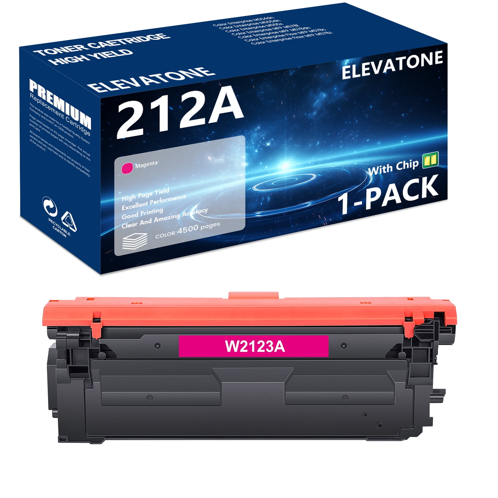 212A Toner Cartridge Compatible for HP 212A 212X W2120X W2120A Color ...