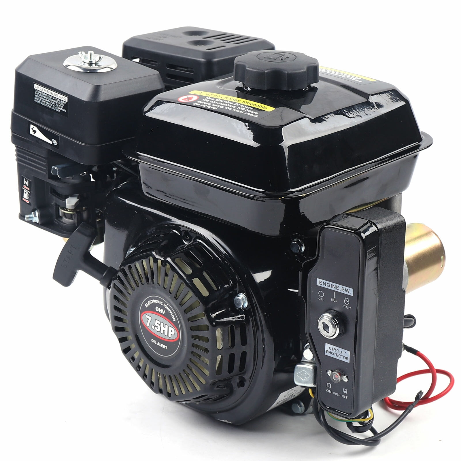 212CC Gas Engine with Electric Start, 7.5HP 4 Stroke Gasoline Engine ...