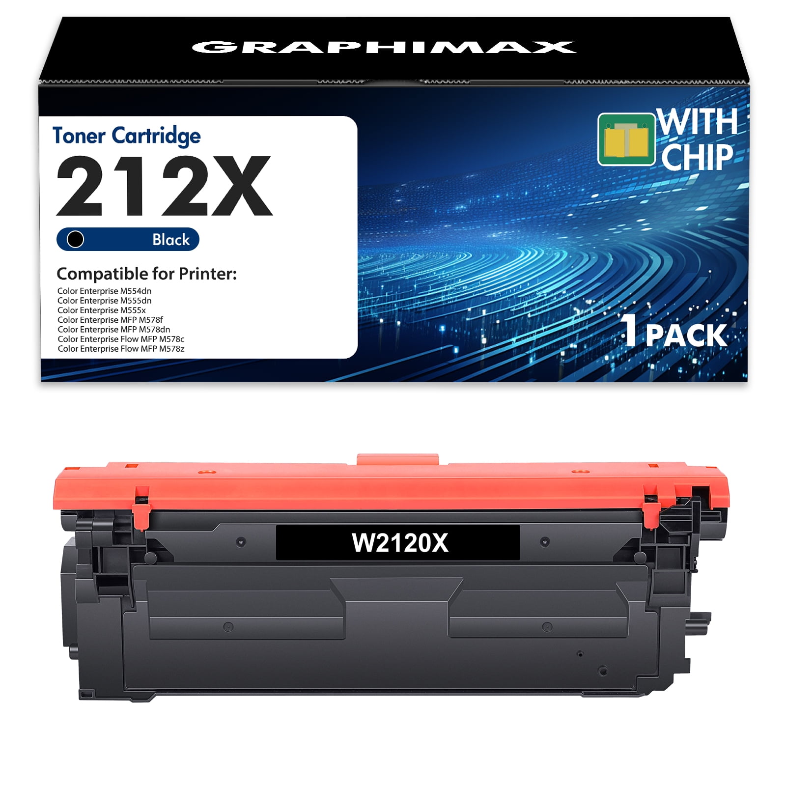 212X Toner Cartridge Compatible for HP 212X 212A W2120X W2120A Color ...