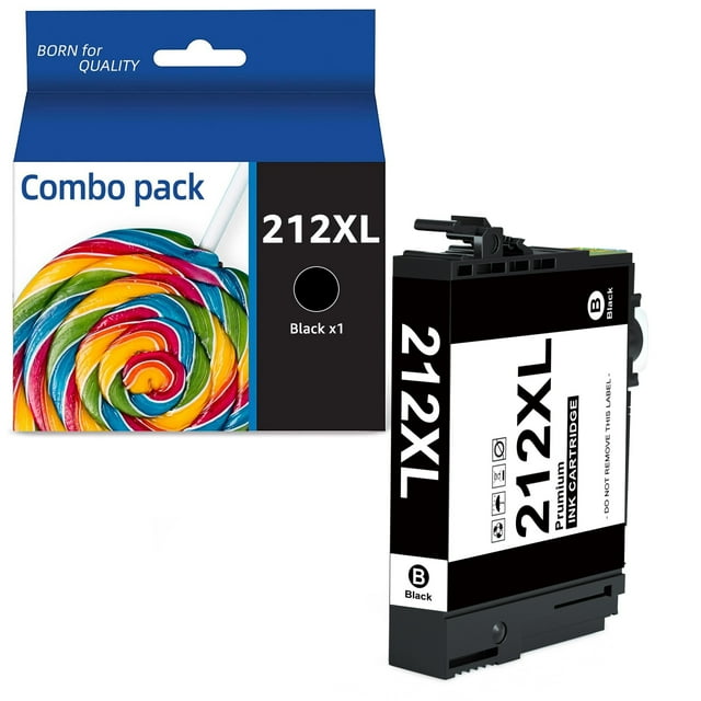 212XL 212 XL Black Ink Cartridges for Epson 212 XL 212XL T212XL T212 ...