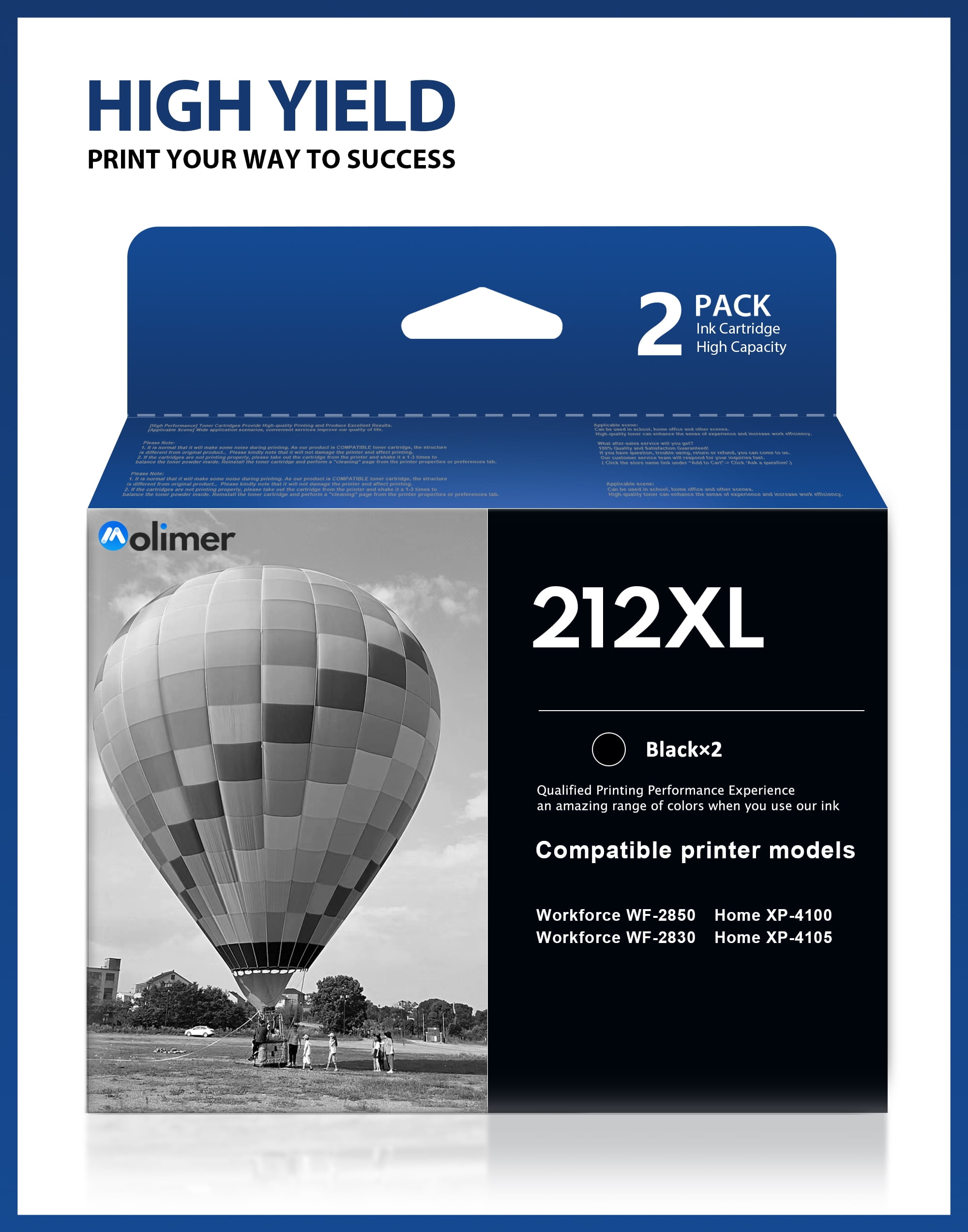 212XL Ink Cartridges 2 Pack Compatible with Epson 212 XL Ink Cartridges ...