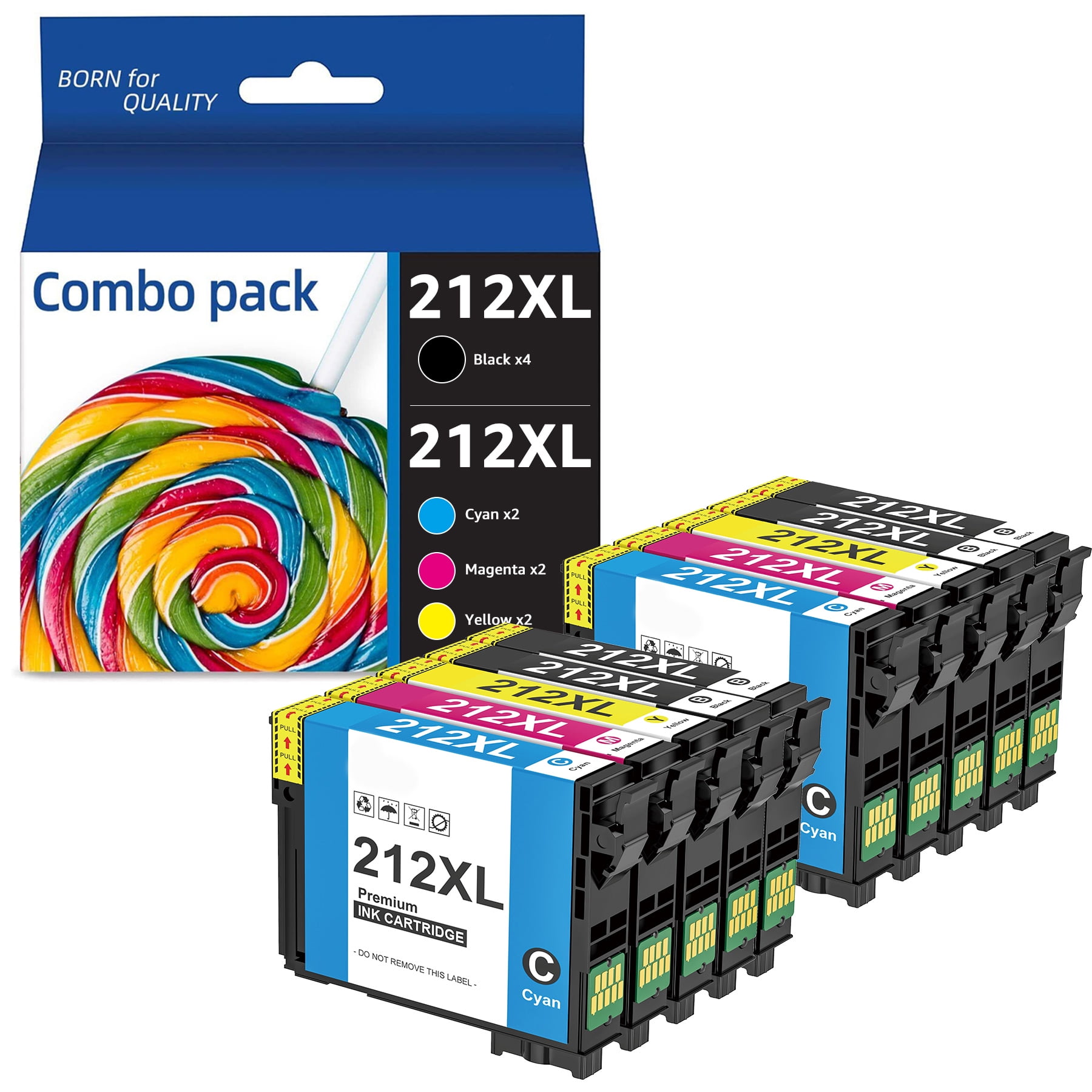 4-evergreen 212XL Ink Cartridges Replacement for Epson XP-4100 XP-4105 ...