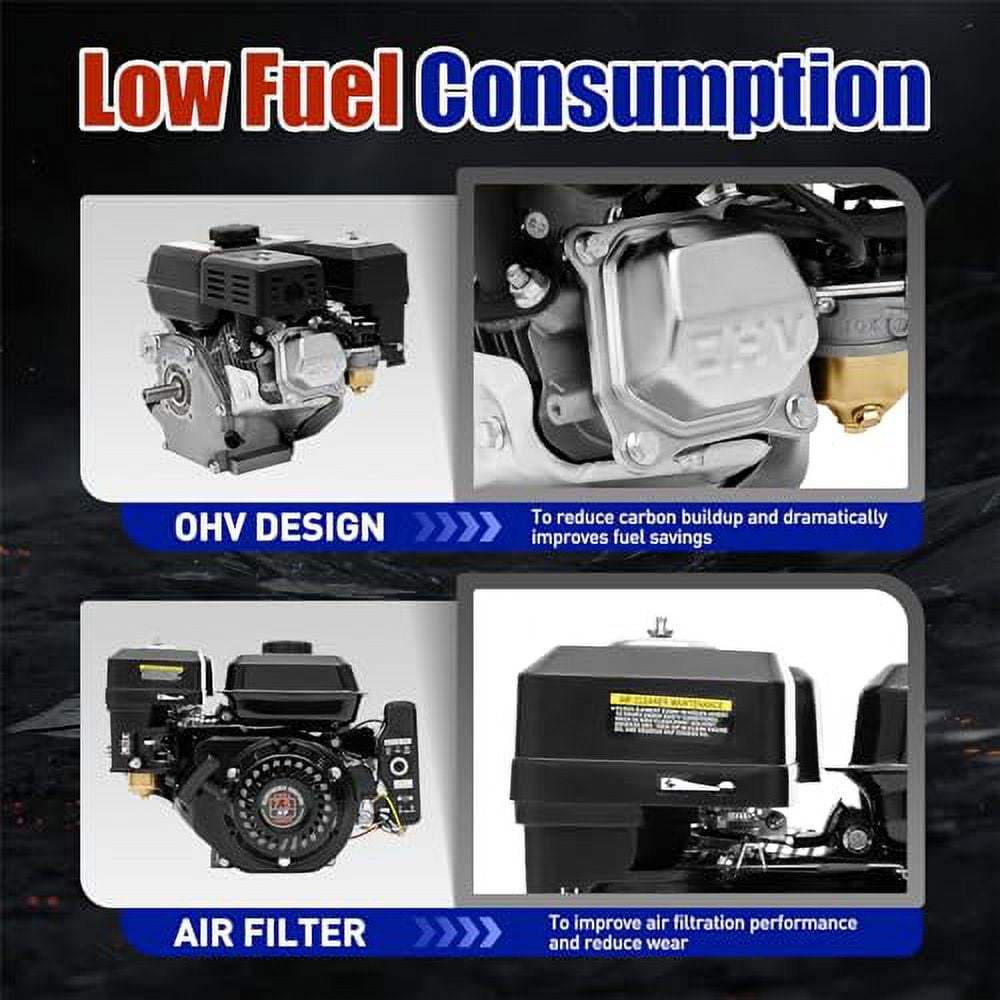 212cc Electric Start Horizontal Engine, 7.5HP 4 Stroke Motor OHV Design ...