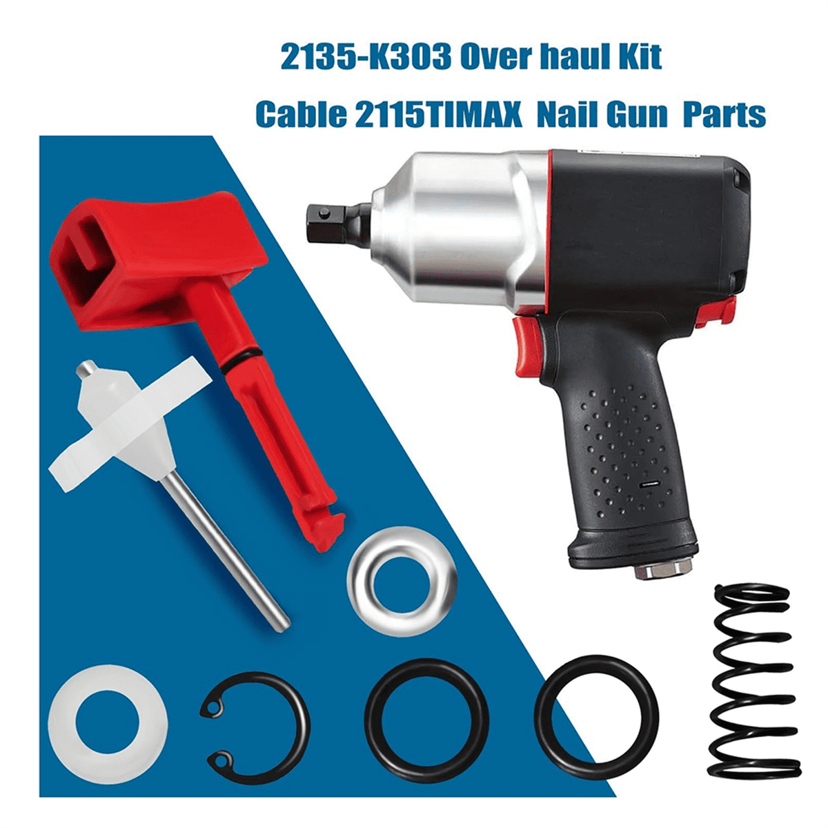 2135-K303 Air Inlet Kit Parts and Trigger Assembly for 2115TIMAX Impact Wrench Metal1269 ...