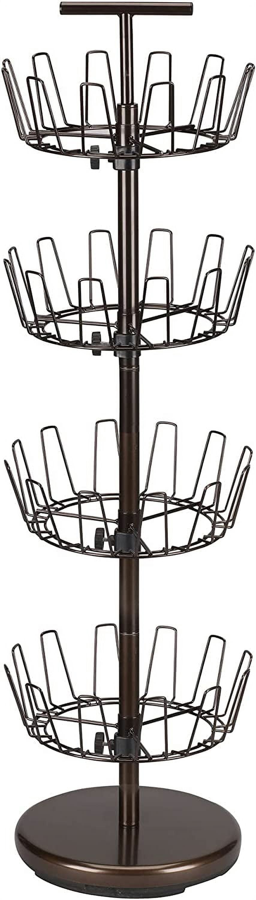 2139-1 Metal Four-Tier Adjustable Revolving Shoe Rack | Holds up to 24 ...