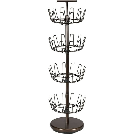 2139-1 Metal Four-Tier Adjustable Revolving Shoe Rack | Holds up to 24 ...