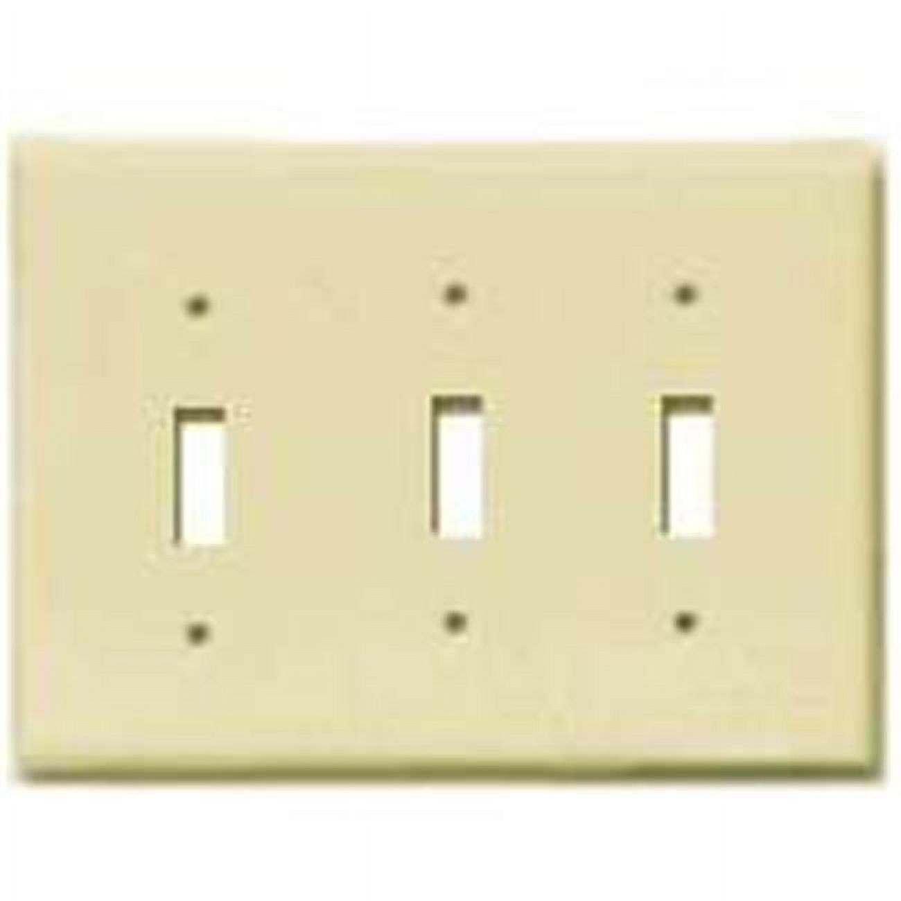 2141V-BOX 3 - Gang Standard Switch Plate, Ivory - Walmart.com