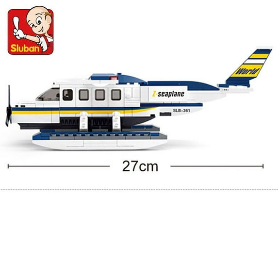 214PCS 0361 Military Navy Seaplane Airplane Model Building Blocks Sets ...